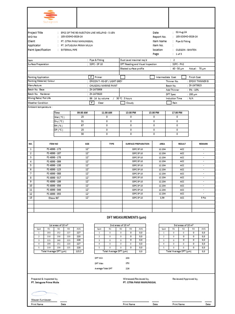 Pipe Painting Inspection Report - IJEN | PDF | Industrial Processes ...