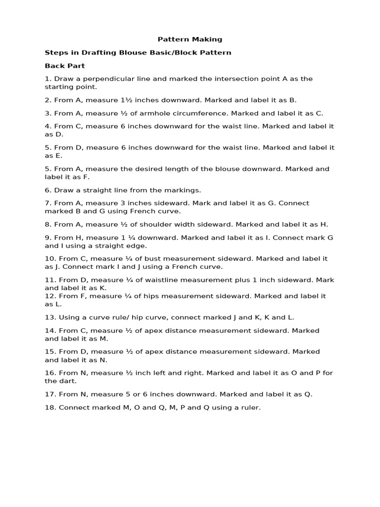 Pattern Making | PDF