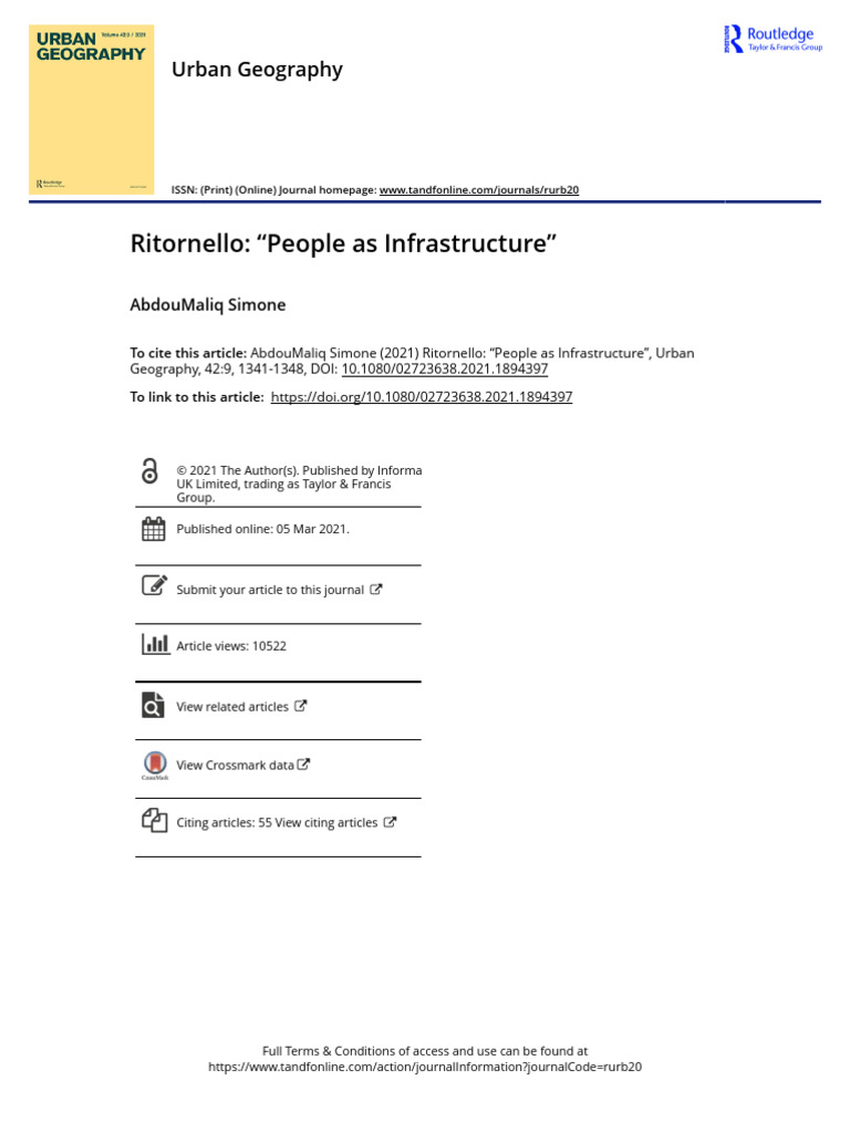 2021 - People As Infrastructure | PDF