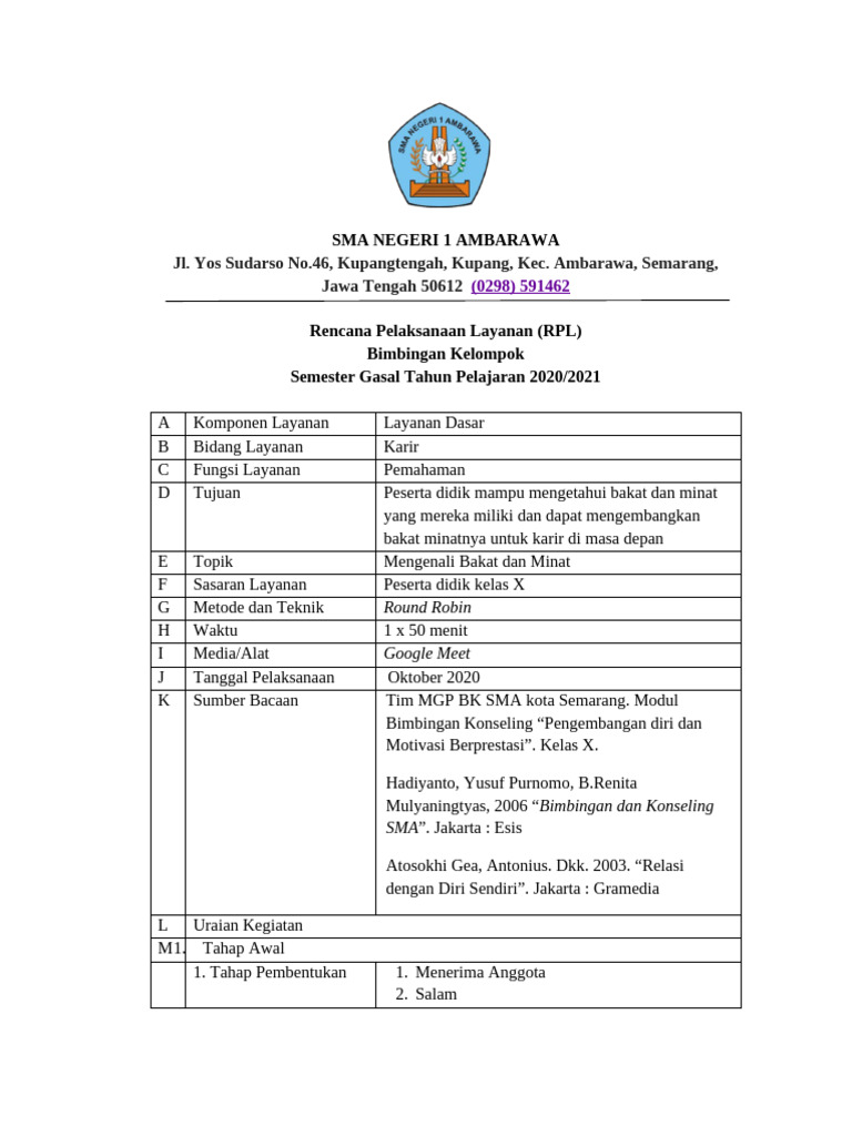 RPL BKP Bakat Minat X Mipa 3 | PDF