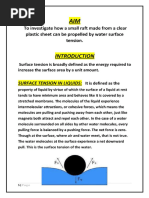 Floating Paper Clip Experiment Explained | PDF | Surface Tension | Water