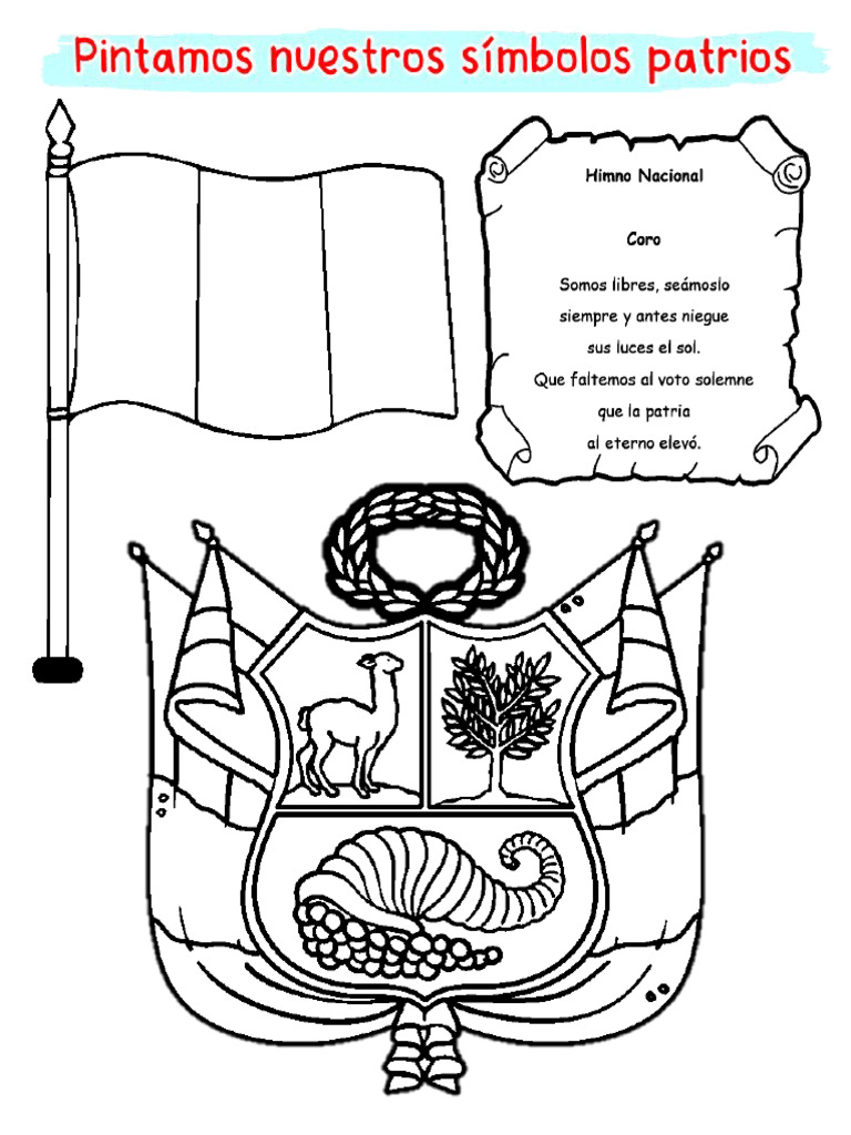 Ficha Arte y Cultura Los Simbolos Patrios Maestra Janet | PDF