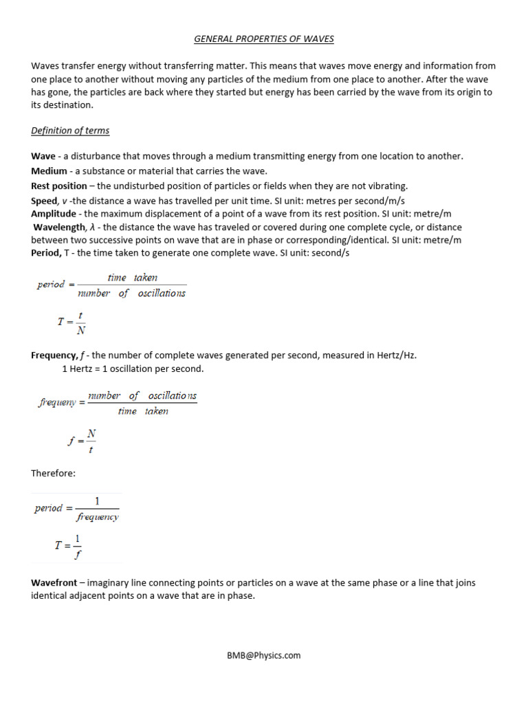 General Wave Properties | PDF