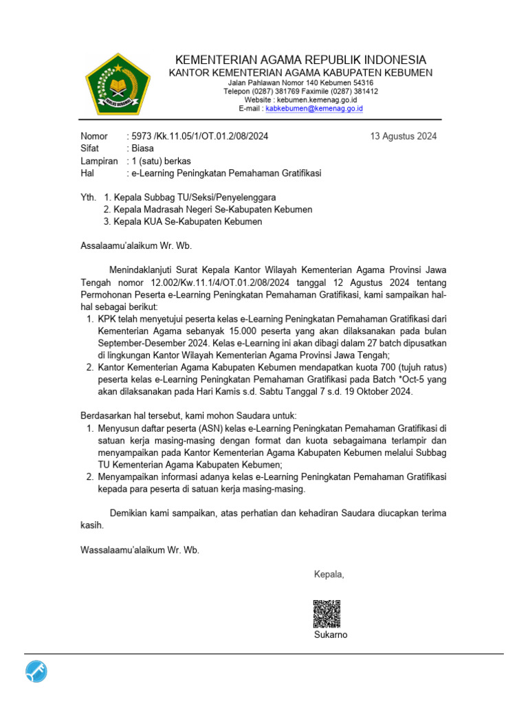 5973 - E-Learning Peningkatan Pemahaman Gratifikasi | PDF