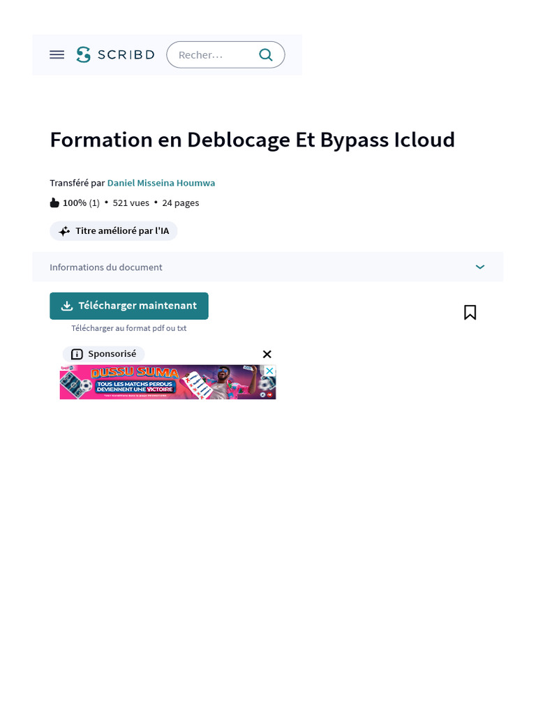 Formation en Deblocage Et Bypass Icloud - PDF - IOS - ICloud | PDF