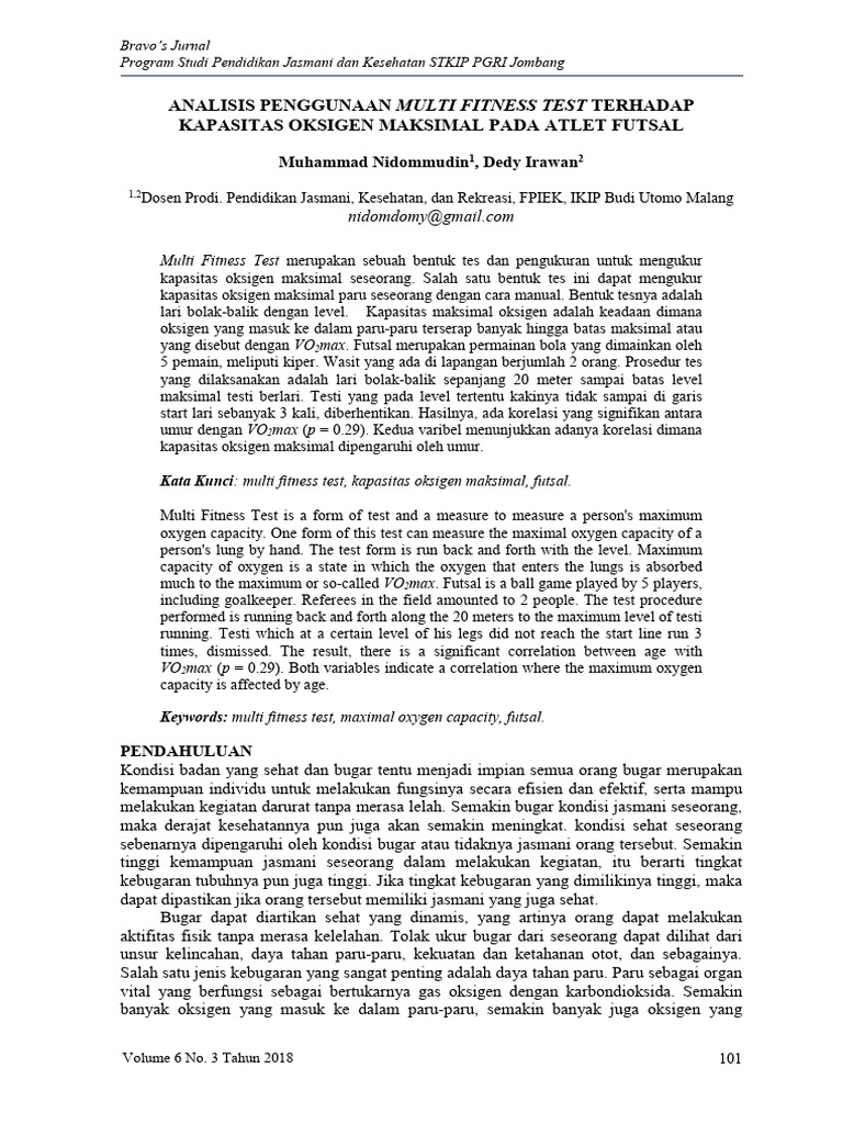 Petunjuk Tes Kebugaran (Bleep Test) | PDF