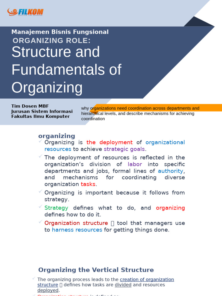 Organizing Role | PDF