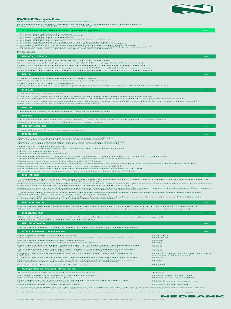 Migoals Mobile Pricing Guide | PDF