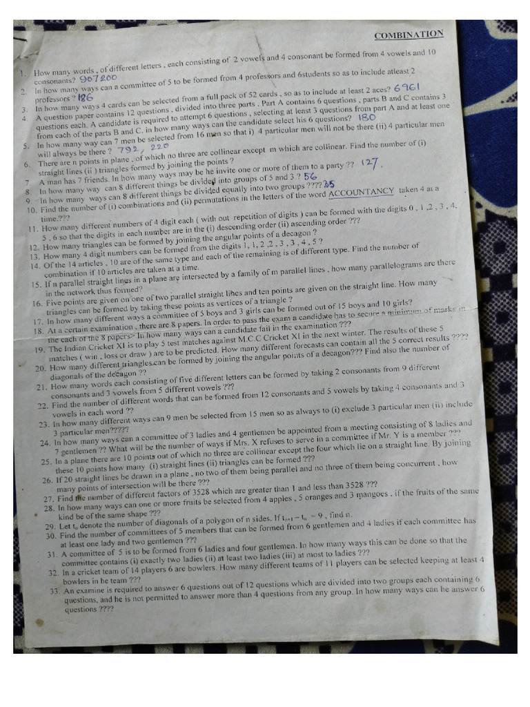 Combination (Pis) | PDF