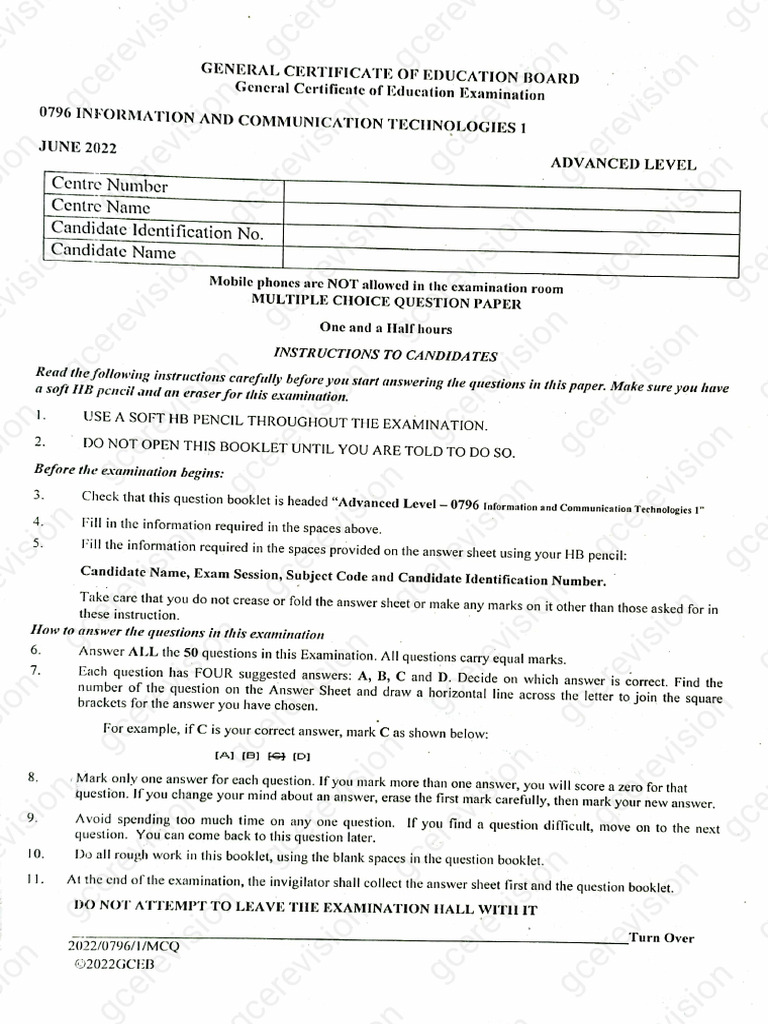 Al 2022 Ict P1 | PDF