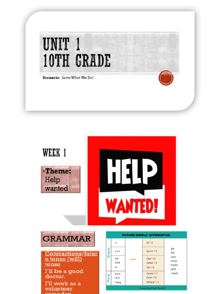 UNIT 1 10th Grade Worksheets | PDF