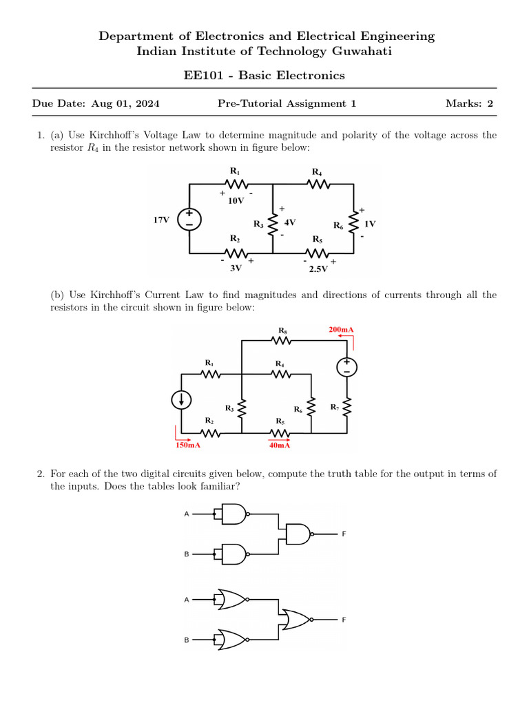 Pre Tutorial Question 1 2024 | PDF