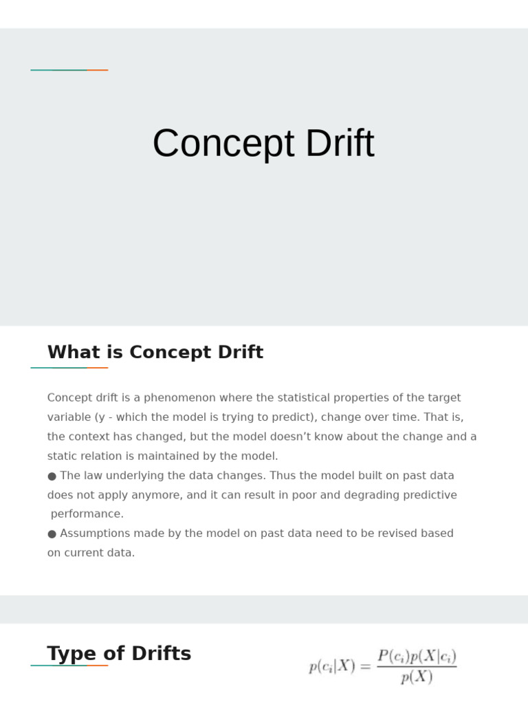 Concept Drift | PDF | Probability Distribution | Dependent And ...