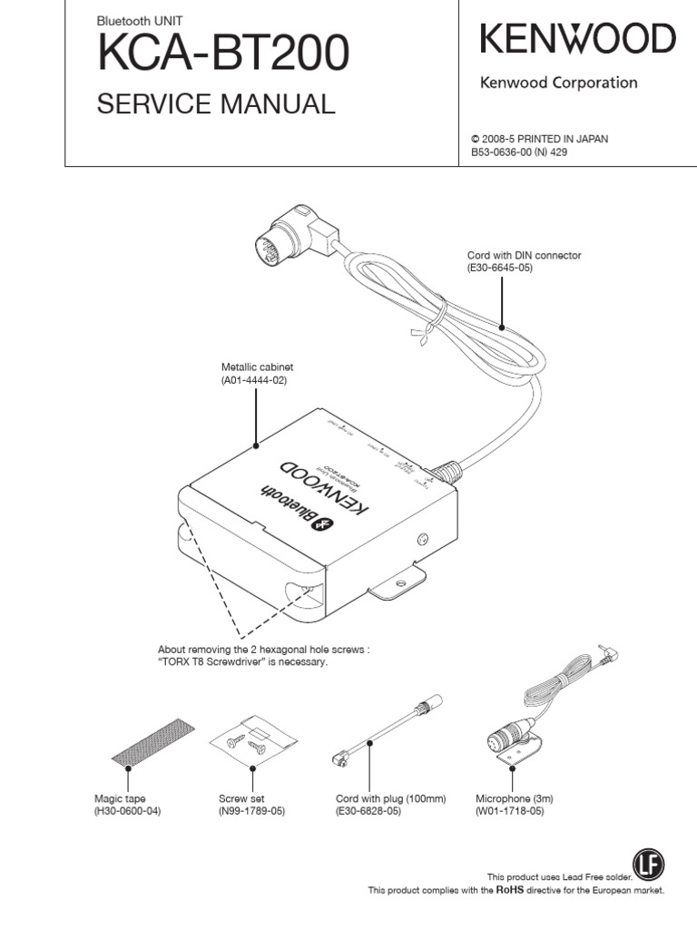 Kenwood Kca Bt200 | PDF