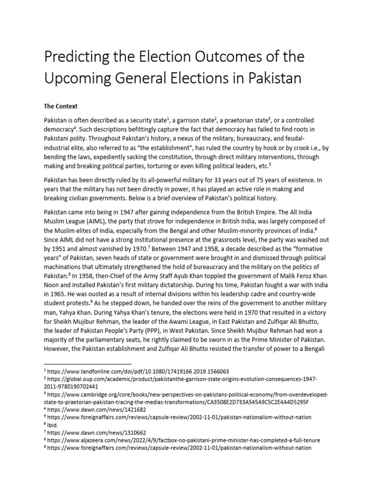Predicting The Elections | PDF