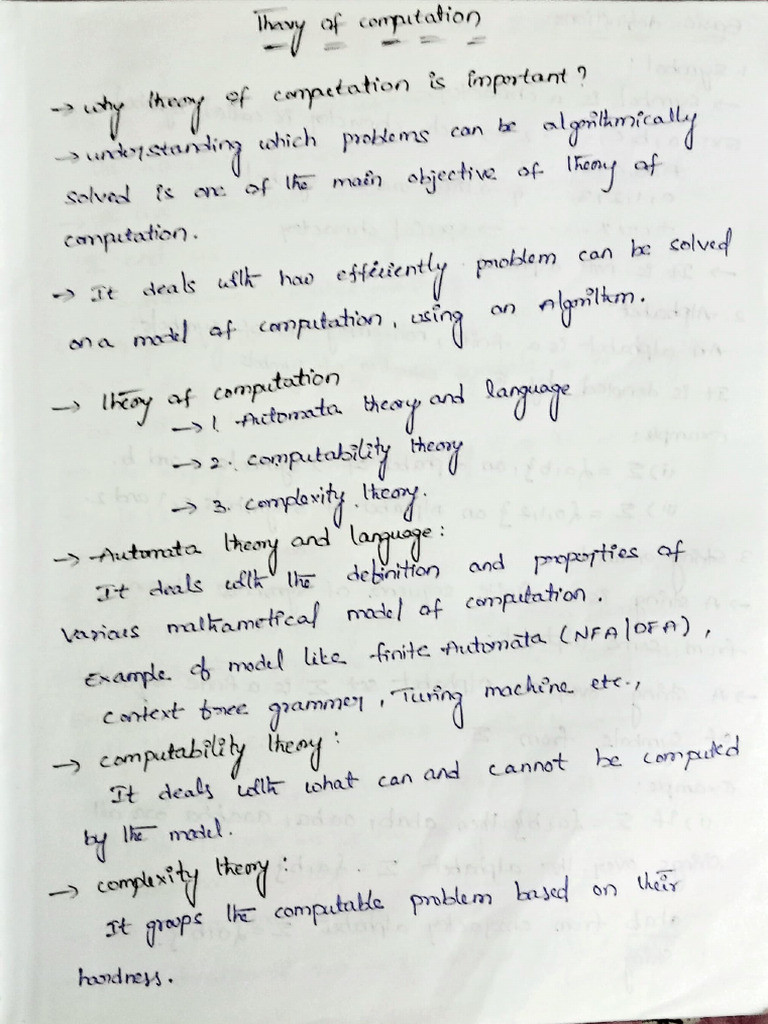 Toc - Unit 1 | PDF
