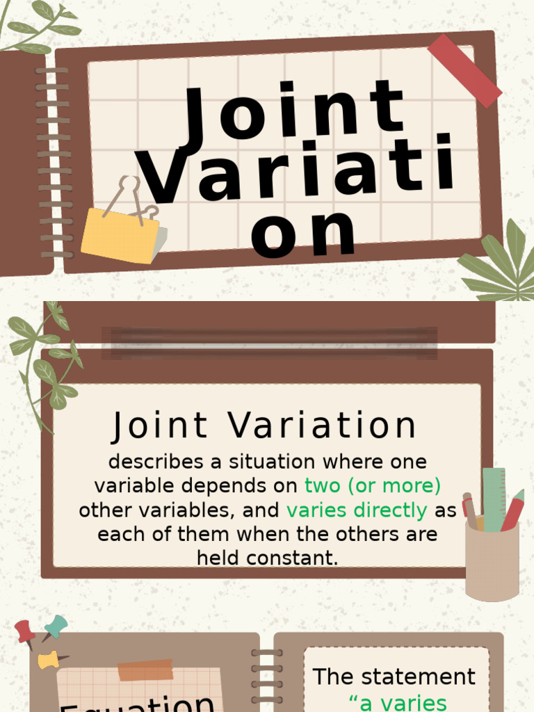 Joint Variation | PDF
