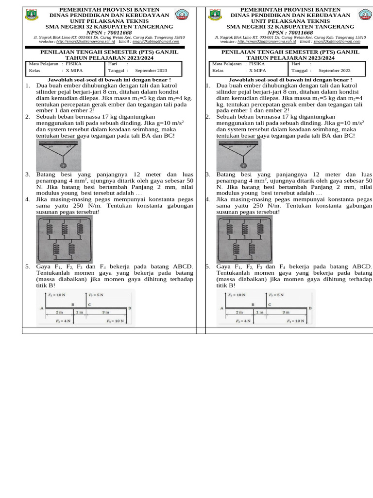 Pts Fisika Kelas Xi | PDF