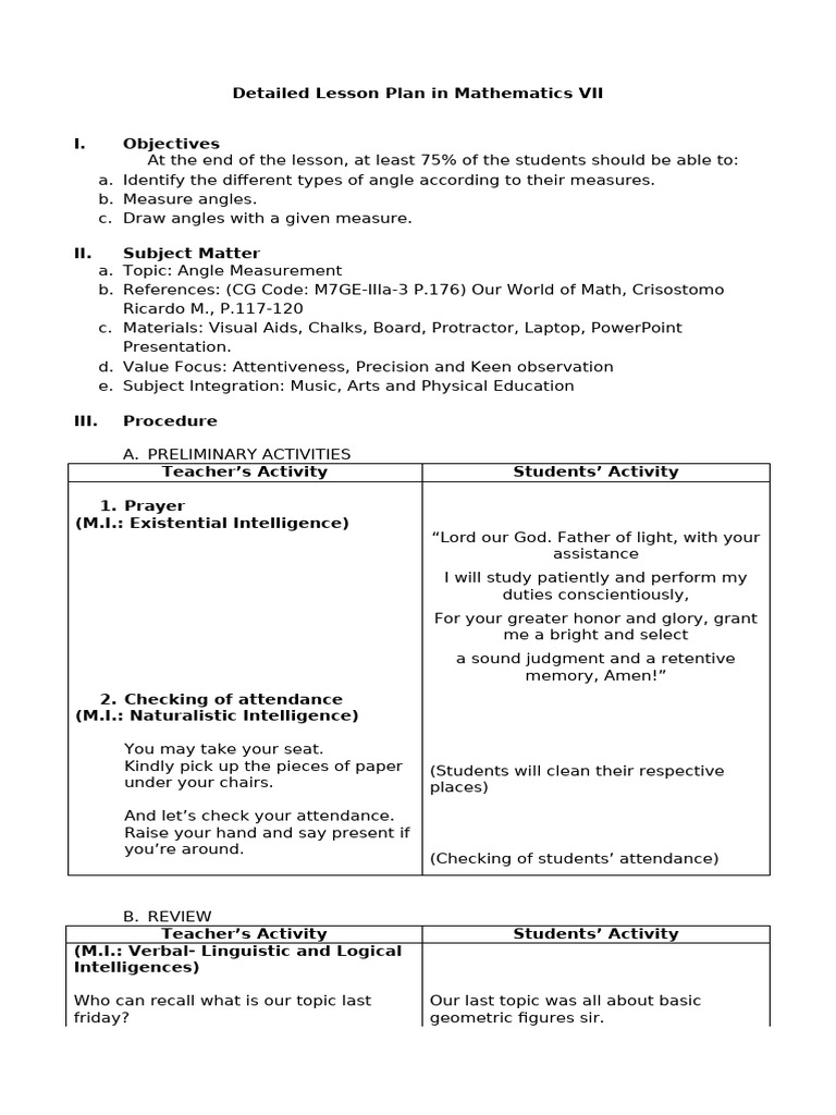 DLP-Angles (MATH) | PDF