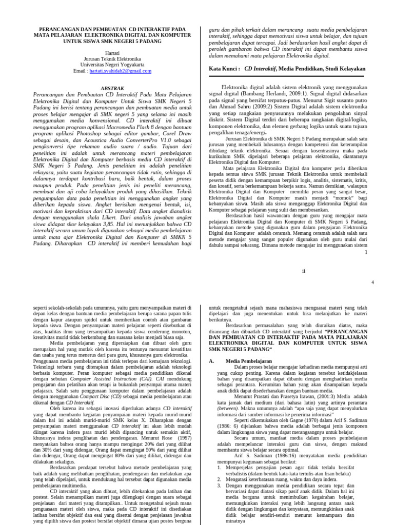 Menyusun Paper Jurnal Ilmiah - Hartati | PDF