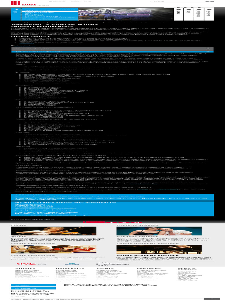 Wind Section - HMT Hochschule Für Musik Und T | PDF