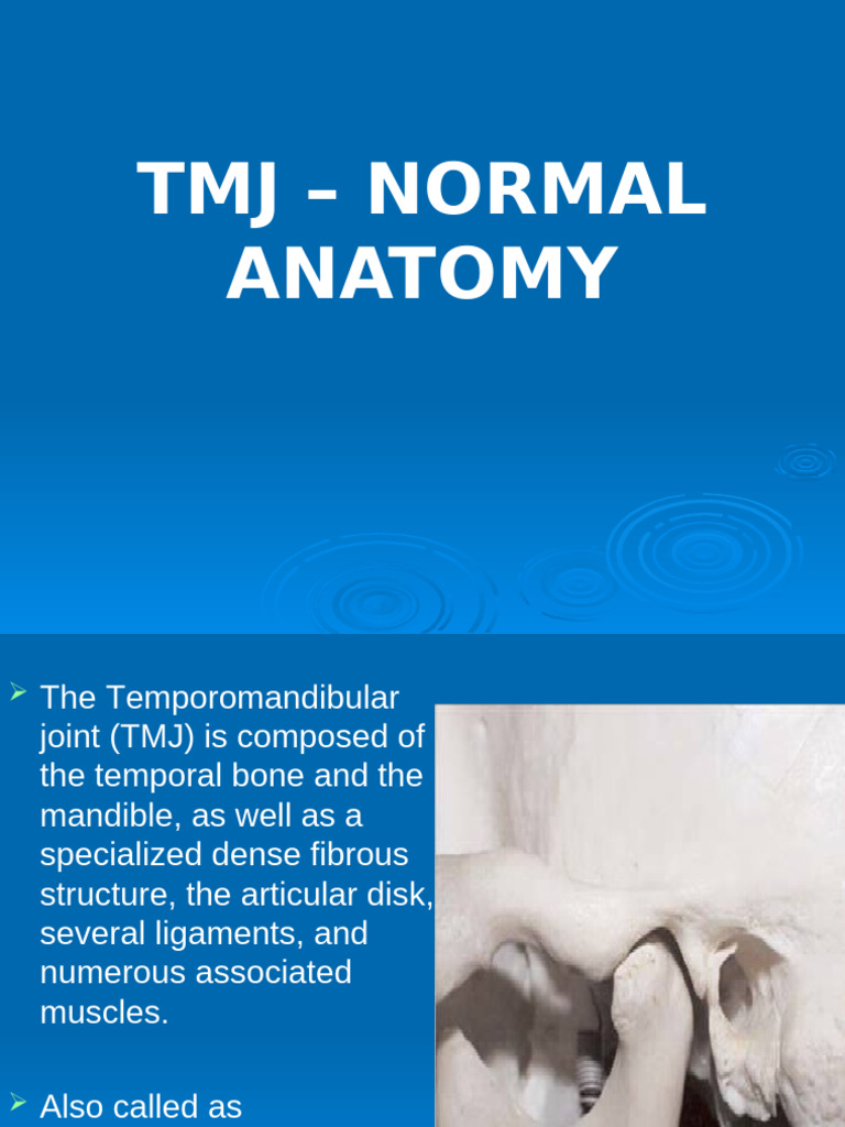 TMJ Normal Anatomy Oral Surgery | PDF