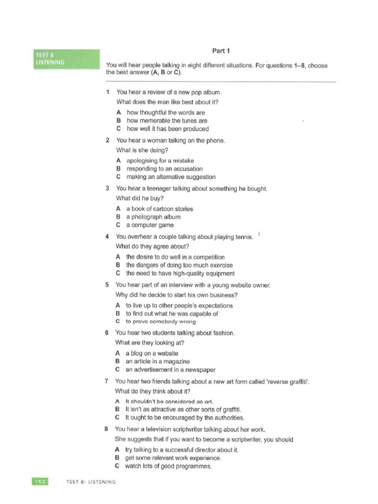 Listening Sheet | PDF