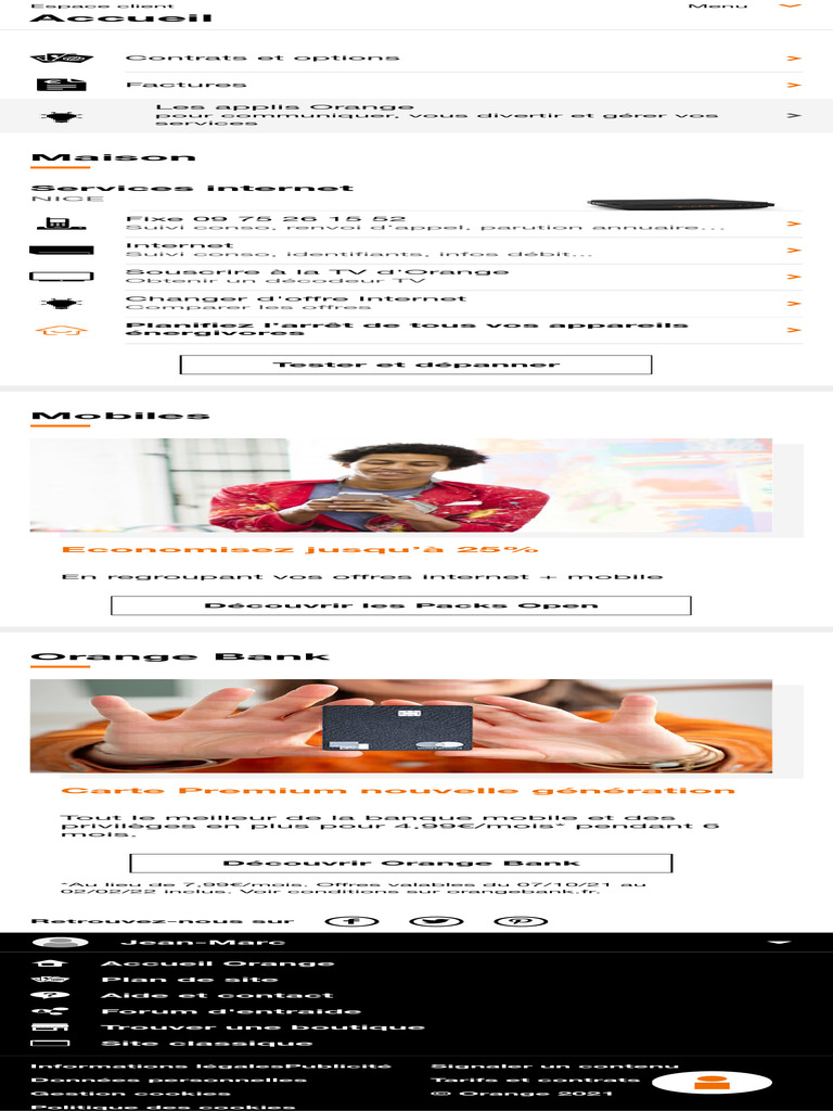 Accueil - Espace Client Orange | PDF