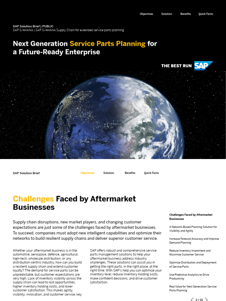 Next Generation Service Parts Planning For A Future-Ready Enterprise ...