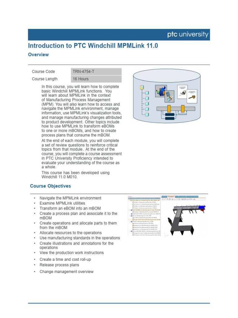 Windchill MPMLink 11.0 Curriculum Guide | PDF
