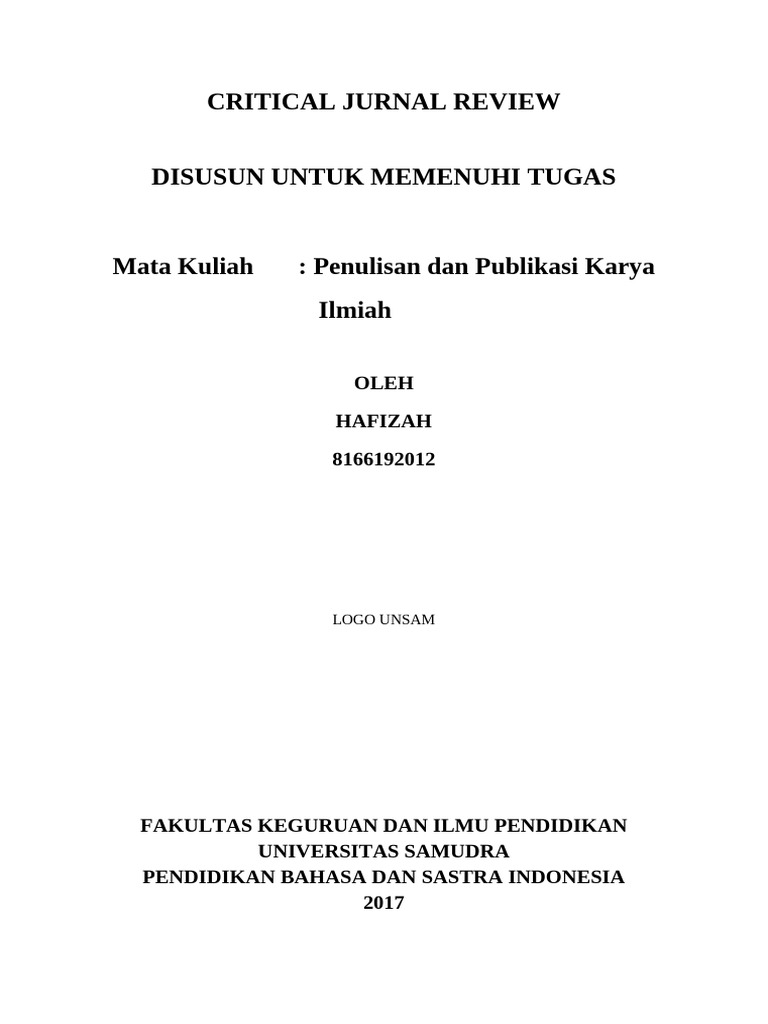 CJR Penulisan Karya Ilmiah | PDF