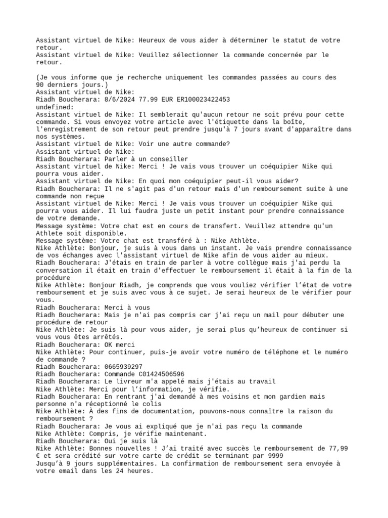 Live Chat History | PDF