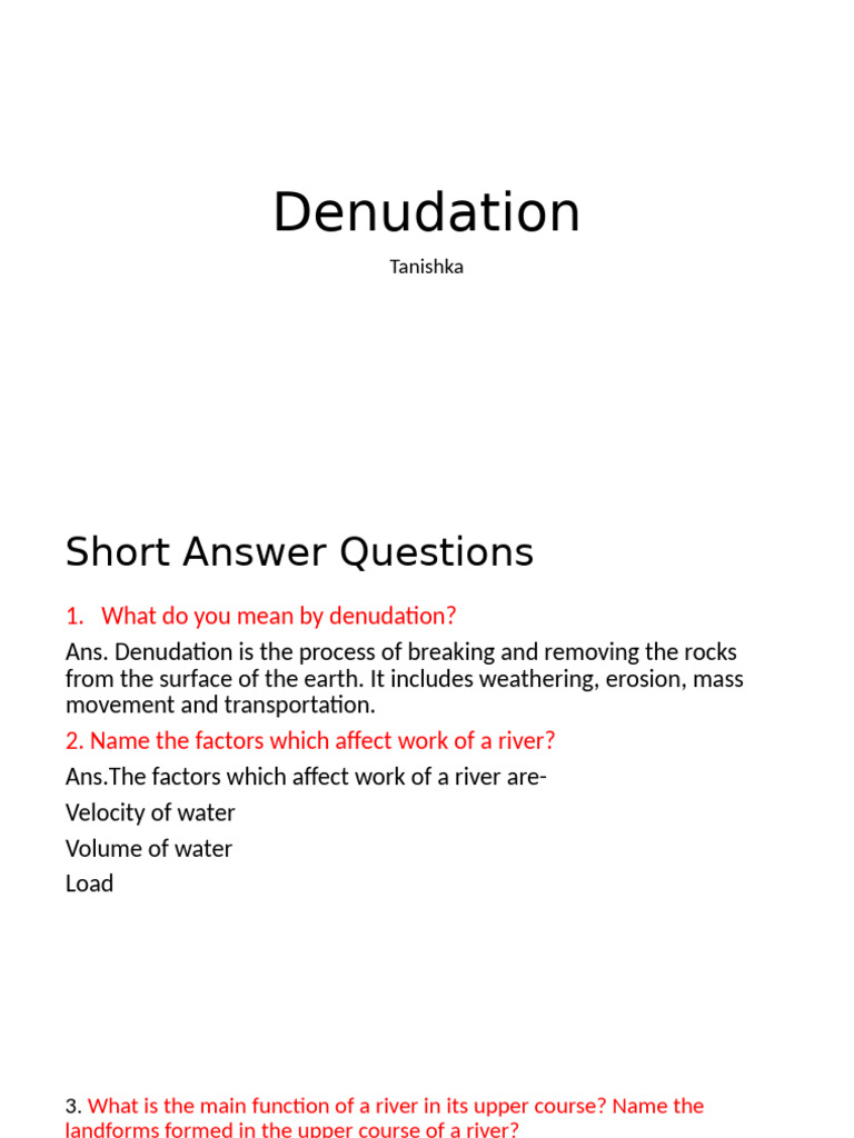 Denudation | PDF