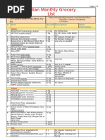 Indian Grocery List: Items Items | PDF | Foods | Food And Drink Preparation
