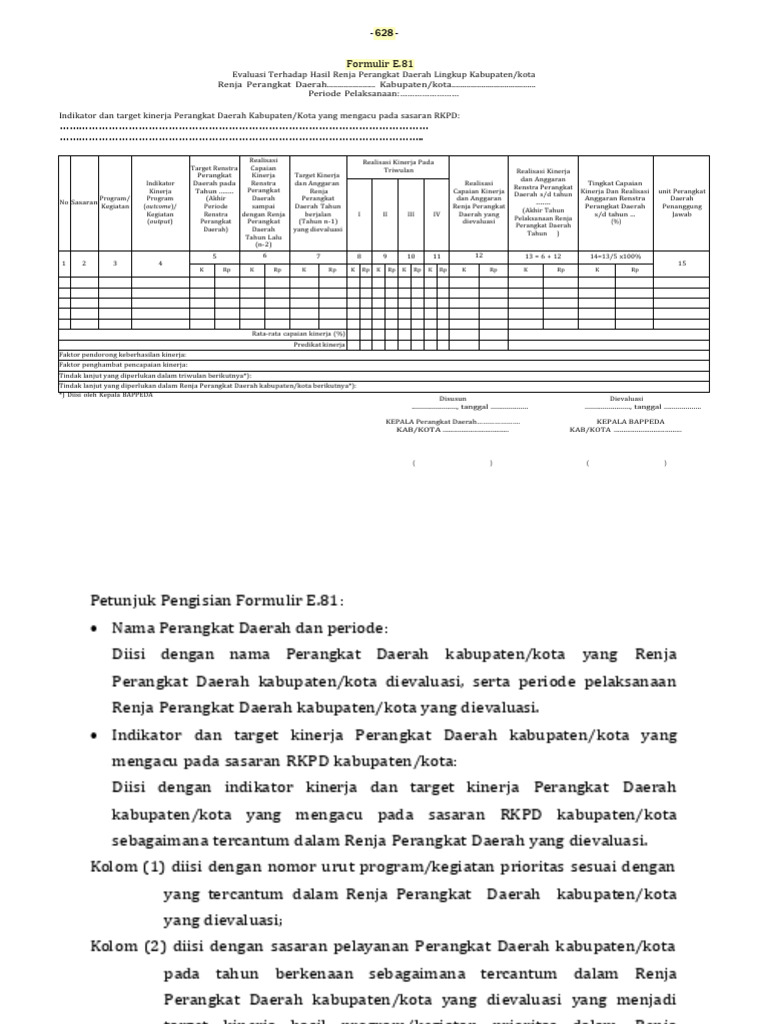 Permendagri-No.86-Th-2017 Halaman 628-632 Form E.81 CTH | PDF
