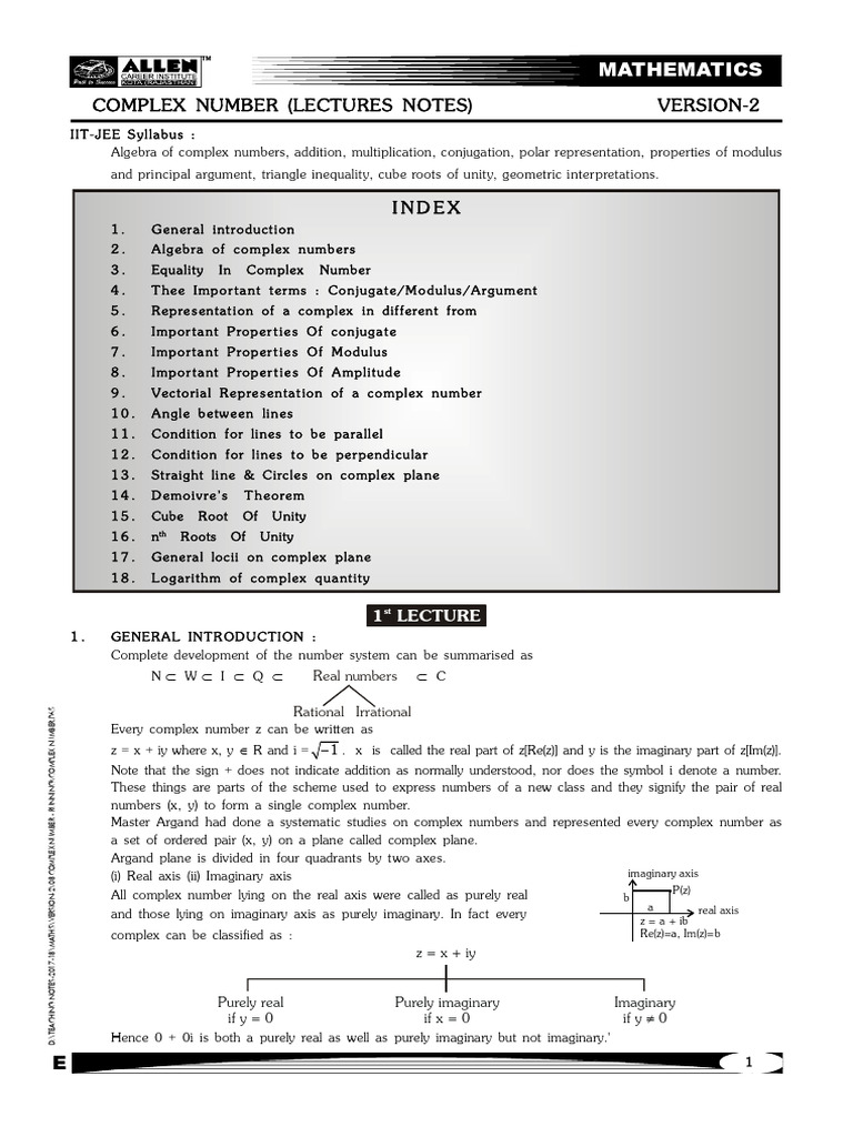Complex Number | PDF