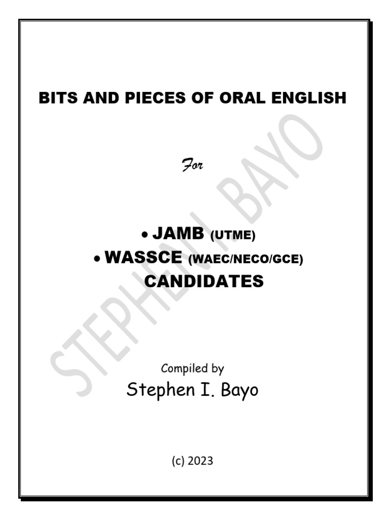 Oral English Material | PDF