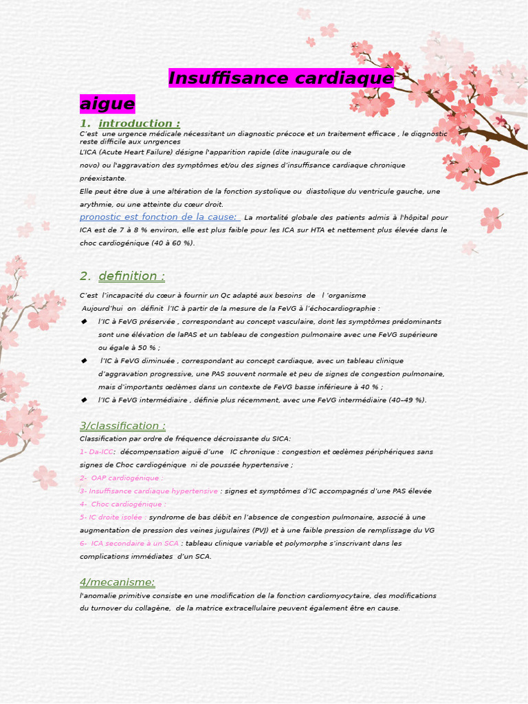 Insuffisance Cardiaque Aigue de Moi | PDF