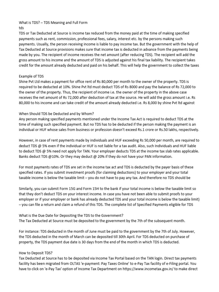 TDS | PDF