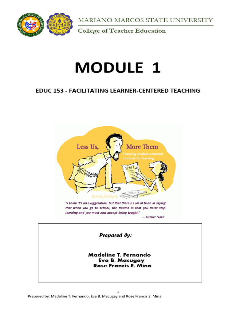 Module 1 - Educ 153 | PDF