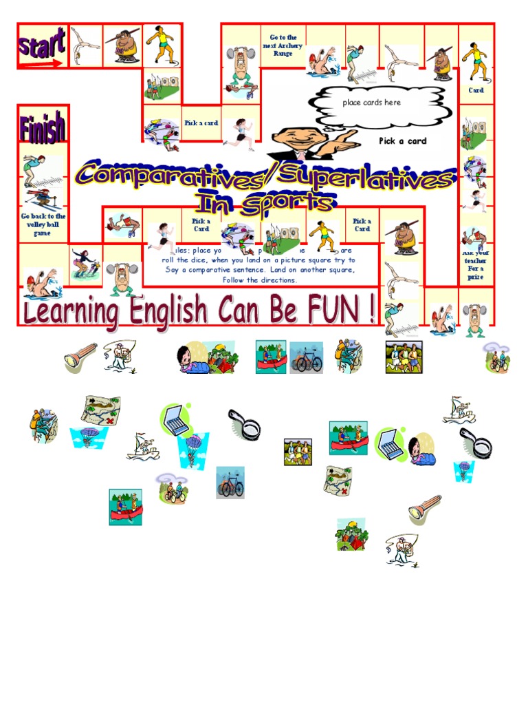 Comparatives and Superlatives in Sports Board Game