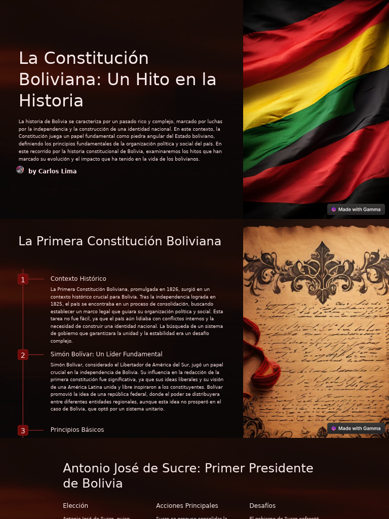 La Constitucion Boliviana Un Hito en La Historia | PDF