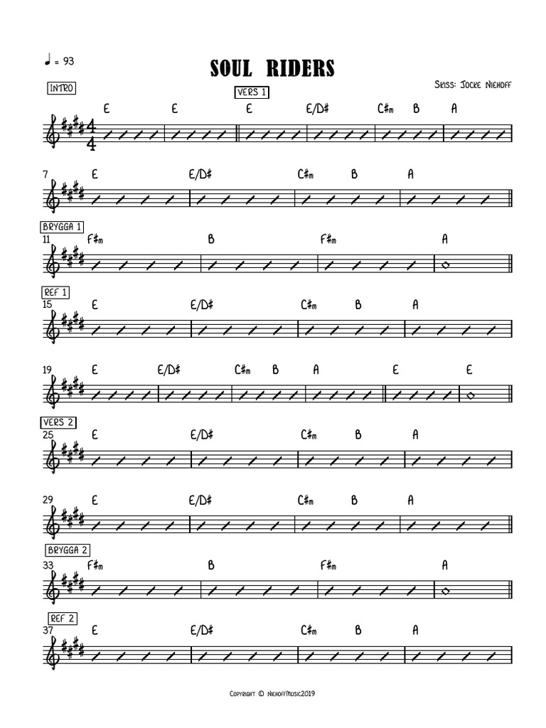 Chords-Soul-Riders-Lisa Peterson | PDF