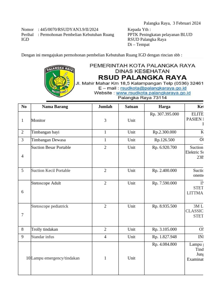 Permohonan Alkes | PDF