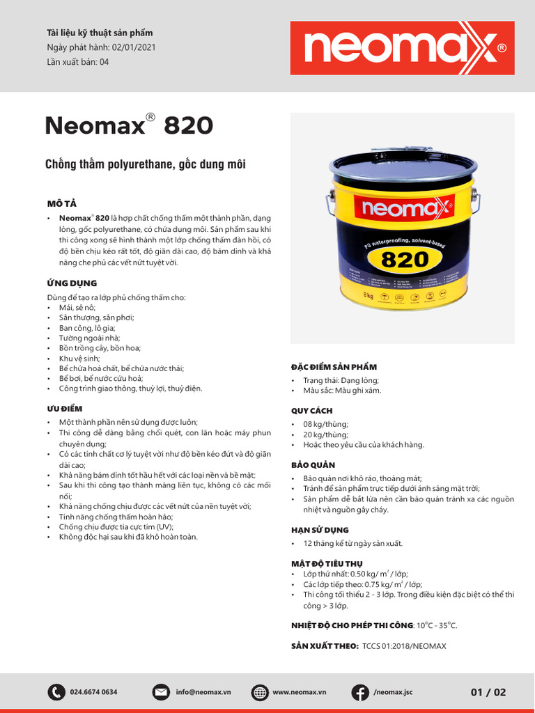 Neomax 820 | PDF