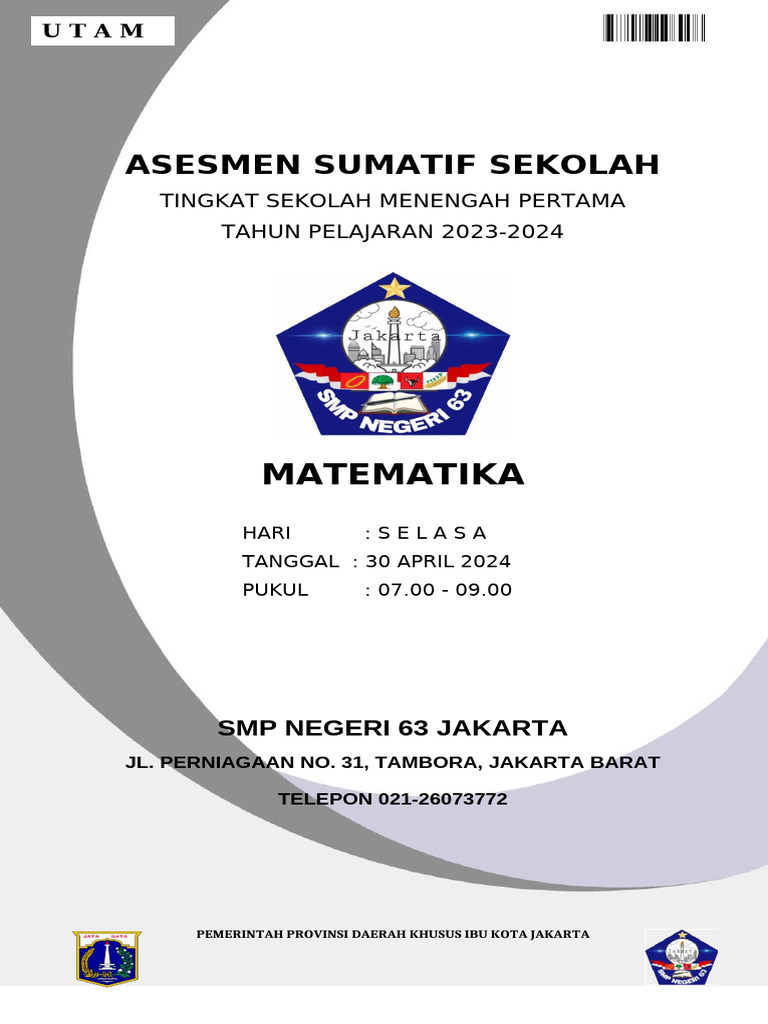 Soal Asst Matematika Kelas 9 2023-2024 | PDF