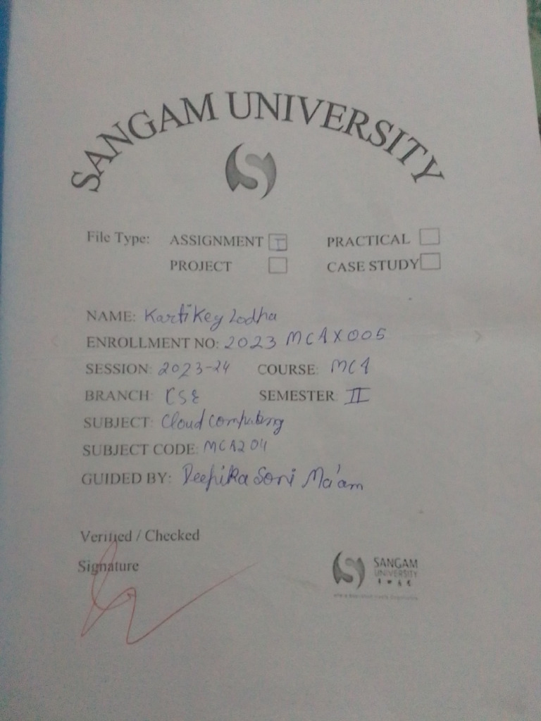 Cloud Computing Assignment 1 | PDF