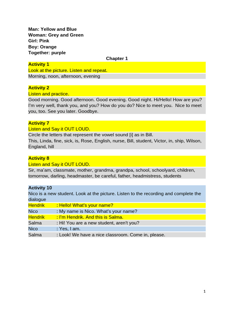 BRIGHT 1 AN ENGLISH COURSE FOR SMP - MTS - KM-Listening Script ...