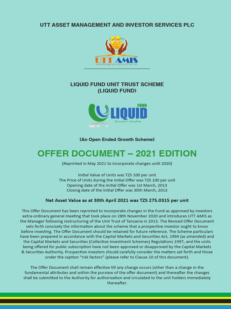 Liquid Fund - Offer Document | PDF