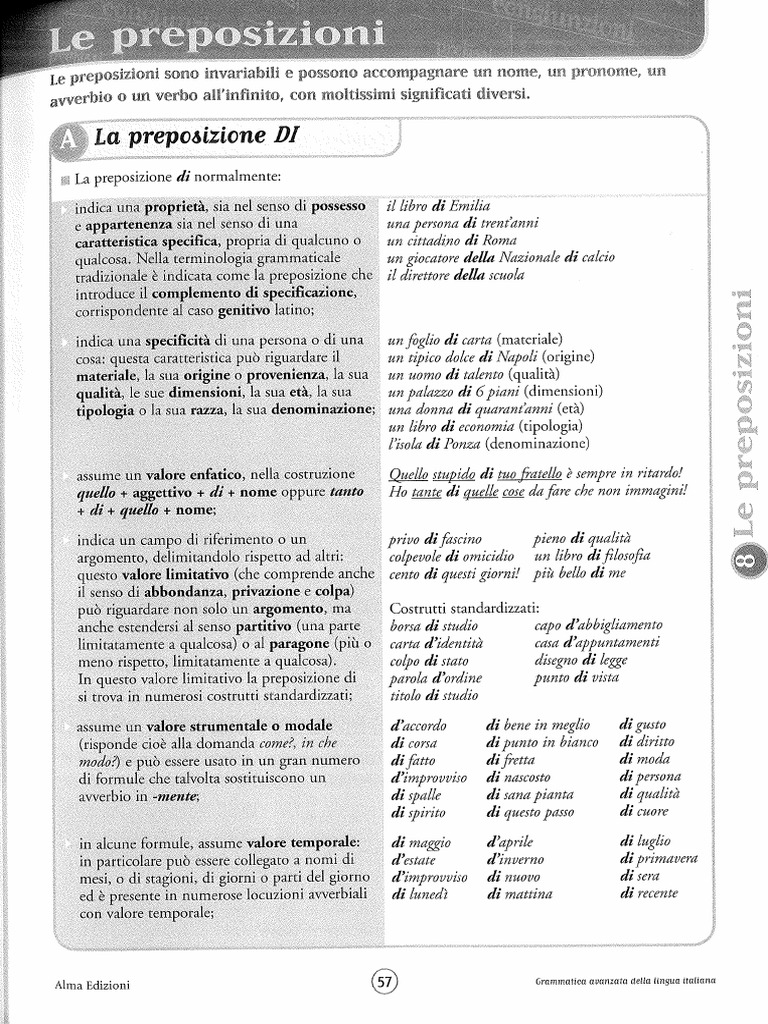 08 Preposizioni - GRAV | PDF